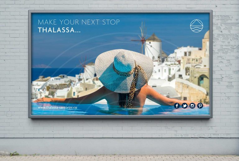 Brand identity and graphic design services for Thalassa