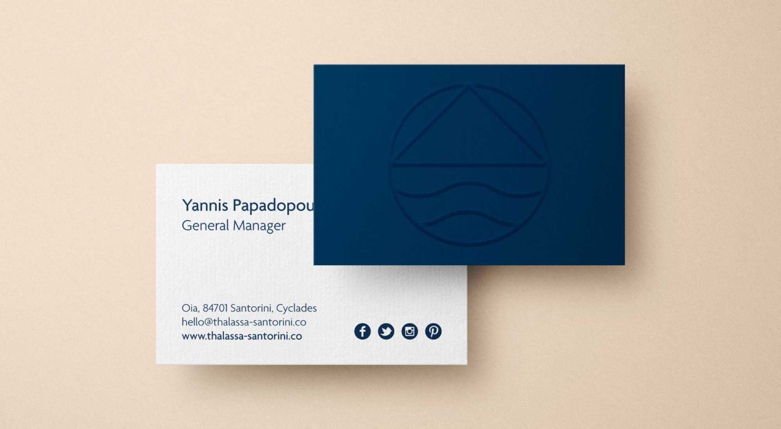 Brand identity and graphic design services for Thalassa